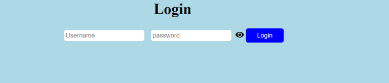 password show/hide option using HTML,CS, JavaScript