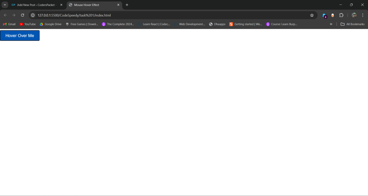 How To Add Mouse Hover Effect Using Javascript