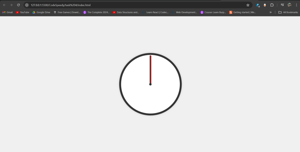 Create Analog Clock Using Javascript