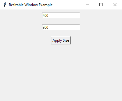 Tkinter window size through variables | How to change window size