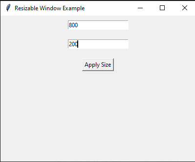Tkinter window size through variables | How to change window size
