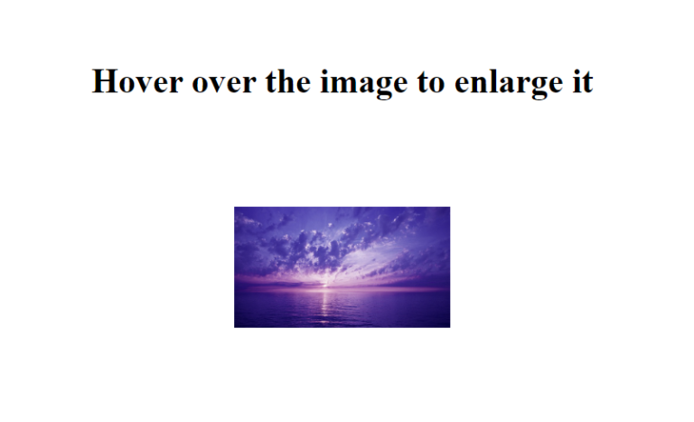 How to make image larger on hover using JavaScript