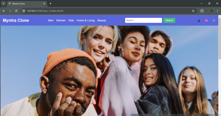 Clone Myntra Website Using HTML And CSS