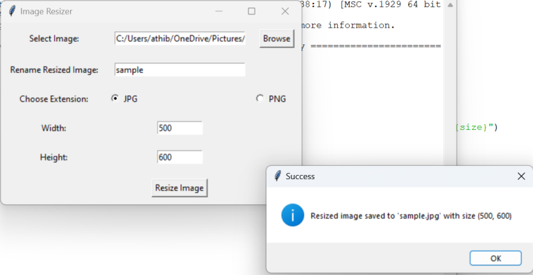 Create an Image Resizer in tkinter