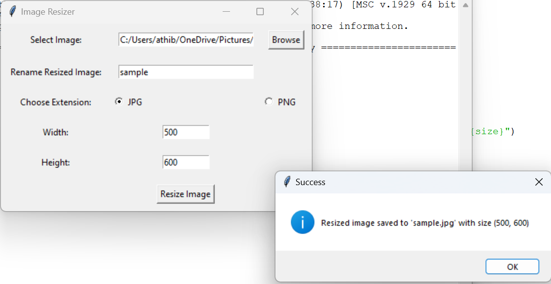 Create an Image Resizer in tkinter