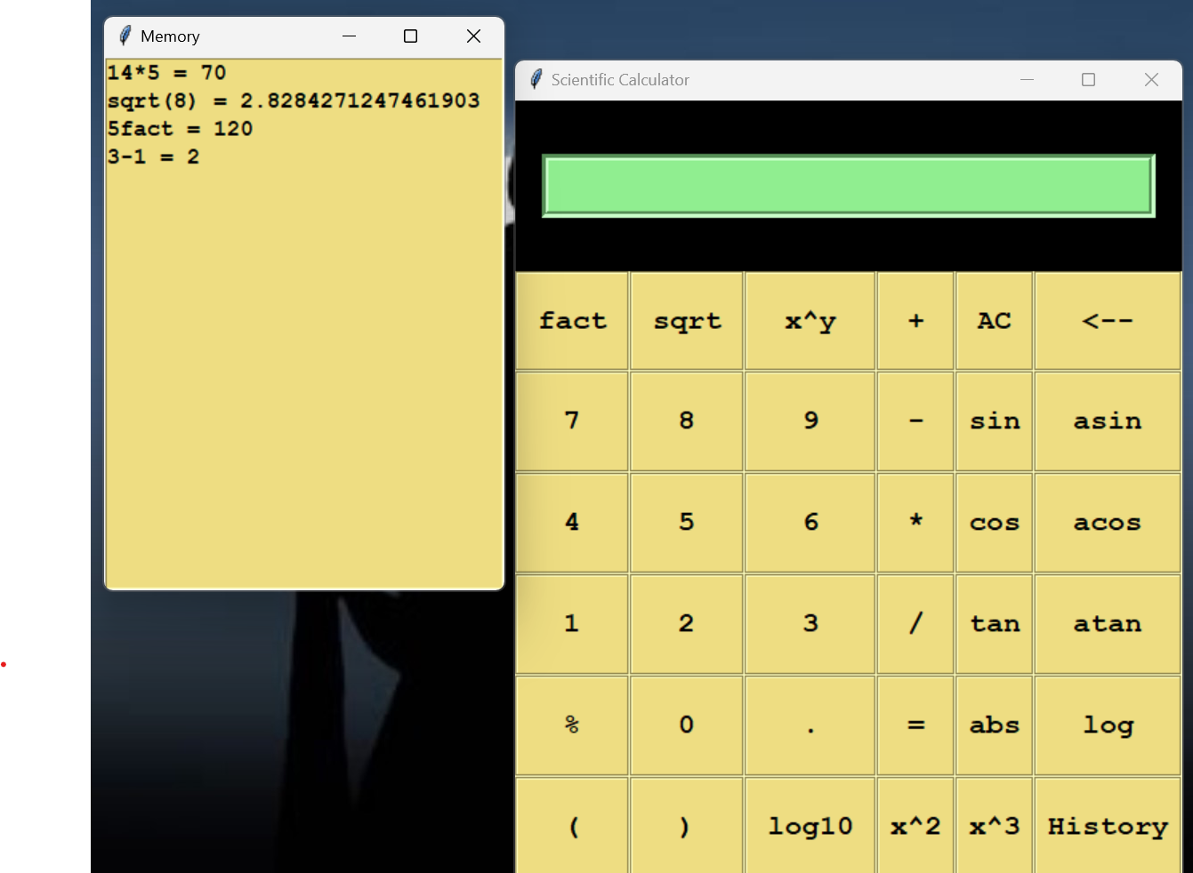 Create a Scientific Calculator using tkinter