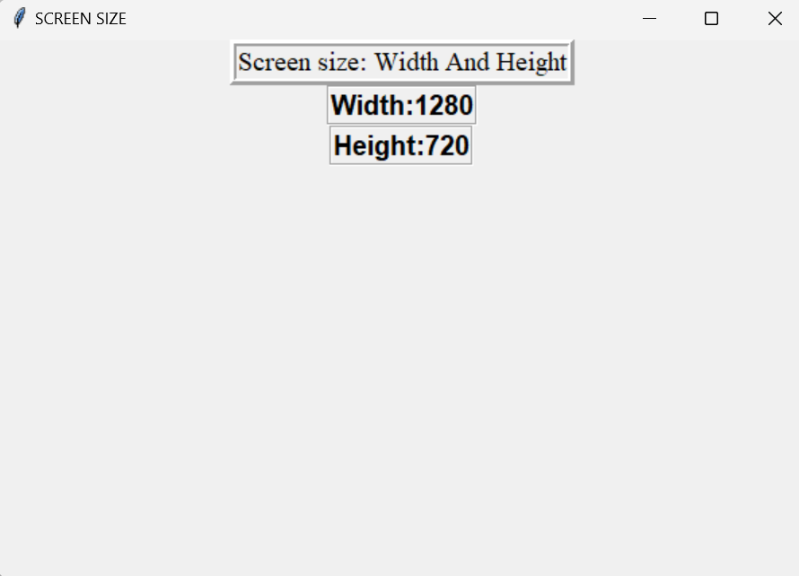 Get Screen Width & Height using Tkinter in Python