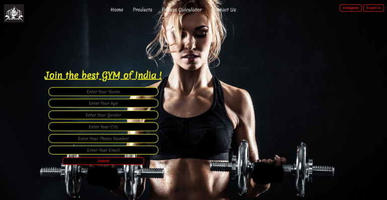 Gym Fitness Website Using HTML & CSS