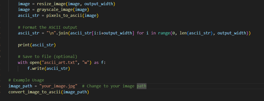 Image to ASCII Art Converter in Python