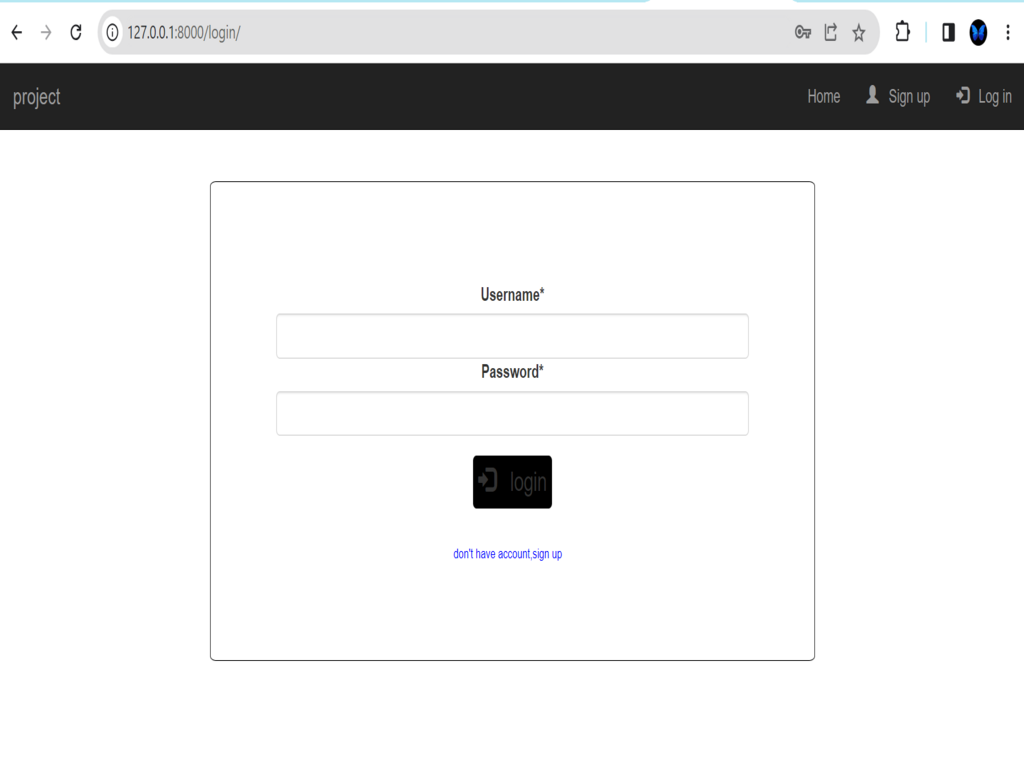 login and signup pages using python and Django | smr